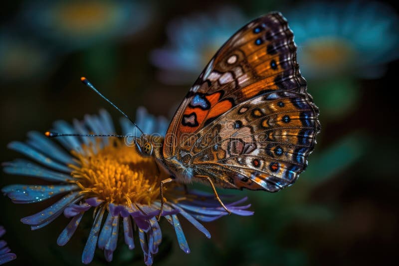 Butterfly, Macro Photography, Close Up Shallow Focus. Generative AI ...