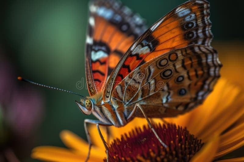 Butterfly, Macro Photography, Close Up Shallow Focus. Generative AI ...