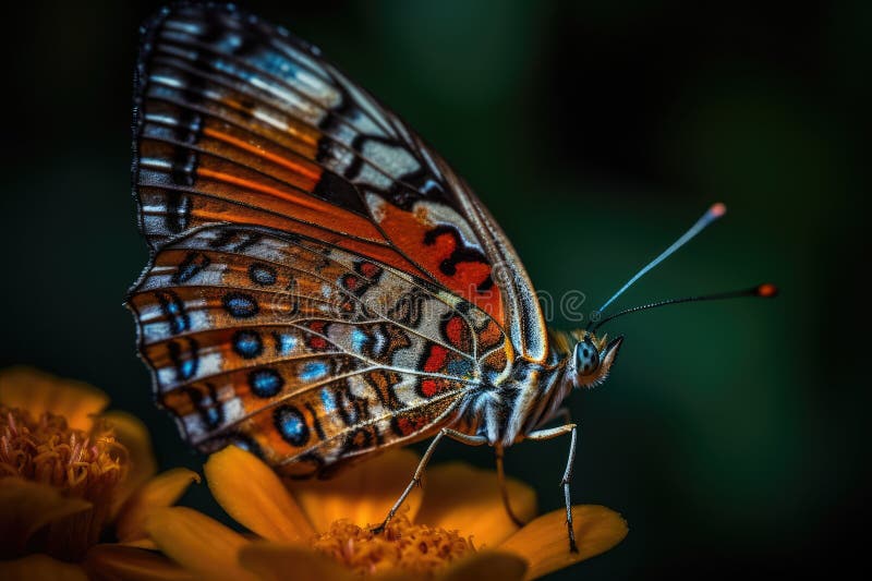 Butterfly, Macro Photography, Close Up Shallow Focus. Generative AI ...