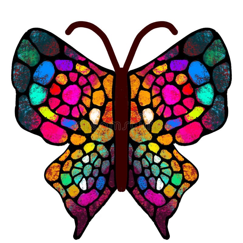 Butterfly. the Multi-colored, Painted Butterfly. Insect Illustration ...