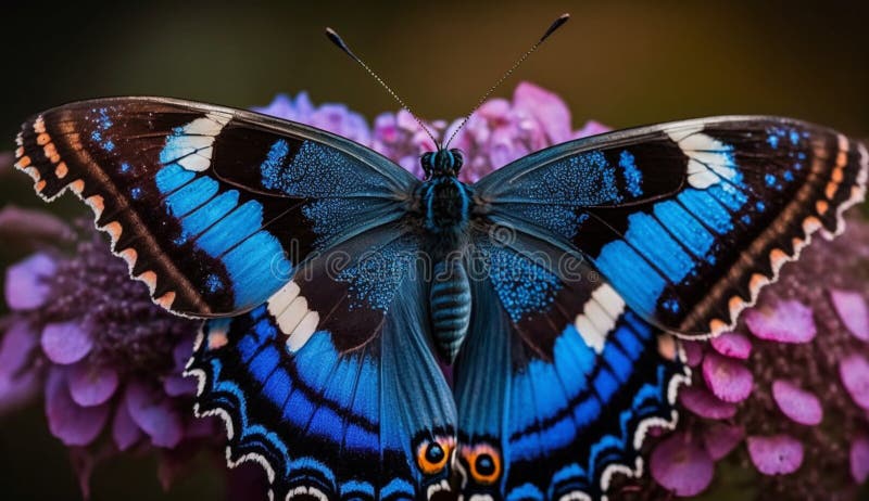 Butterfly with Multi Colored Wings in Vibrant Garden ,generative AI ...