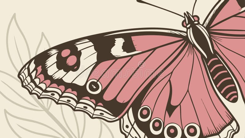 Butterfly with Open Wings, Nature and Insect Wing Pattern Art. Vector ...