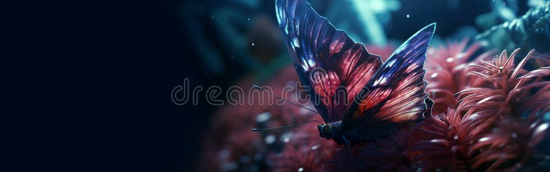 Butterfly Panoramic Layout. Stock Illustration - Illustration of layout ...