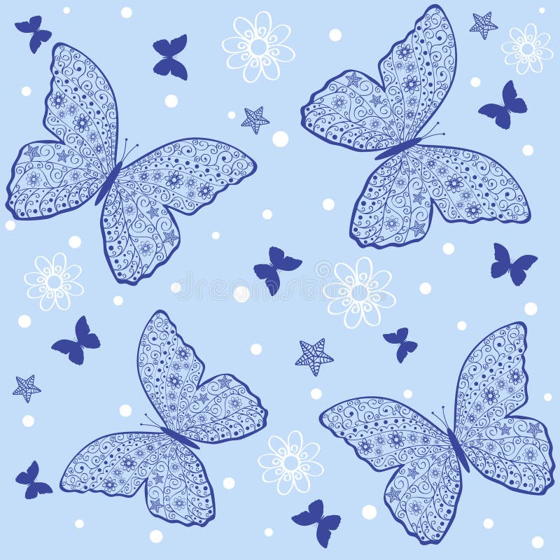 Butterfly pattern stock vector. Illustration of ornate - 26085814