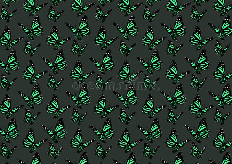 Butterfly Pattern Background Wallpaper Design Stock Illustration ...