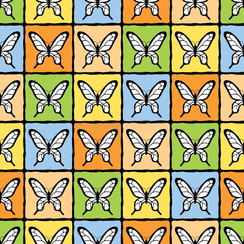 Butterfly pattern stock vector. Illustration of repetition - 52811430