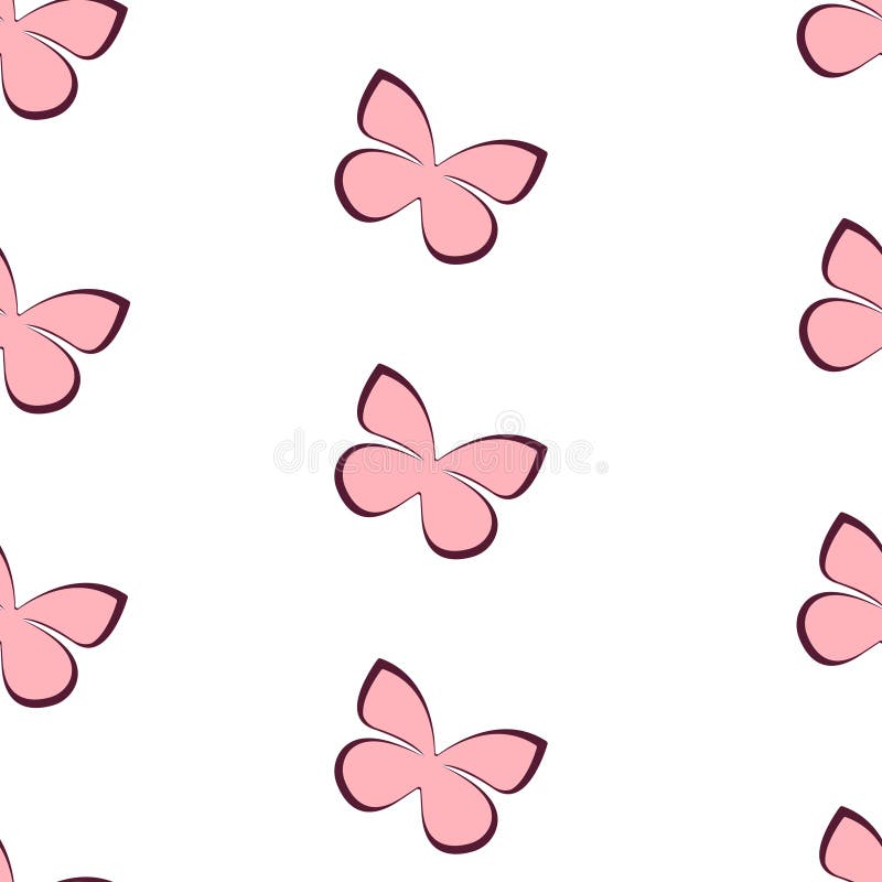 Butterfly pattern pink 01 stock vector. Illustration of print - 246355254