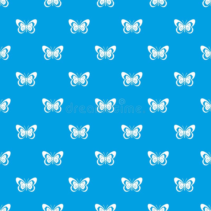 Butterfly Pattern Seamless Blue Stock Vector - Illustration of large ...