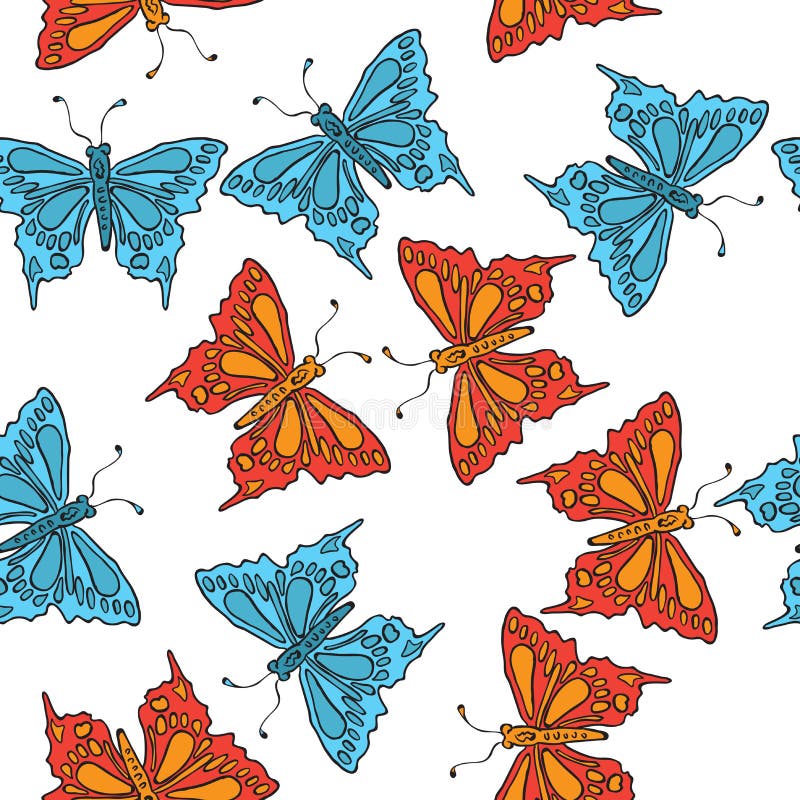 Butterfly pattern stock vector. Illustration of butterfly - 69893161