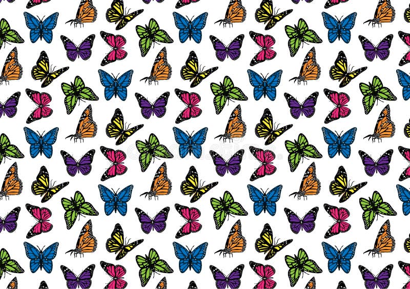 Butterfly Pattern Vector Butterfly Clipart Illustration Stock ...