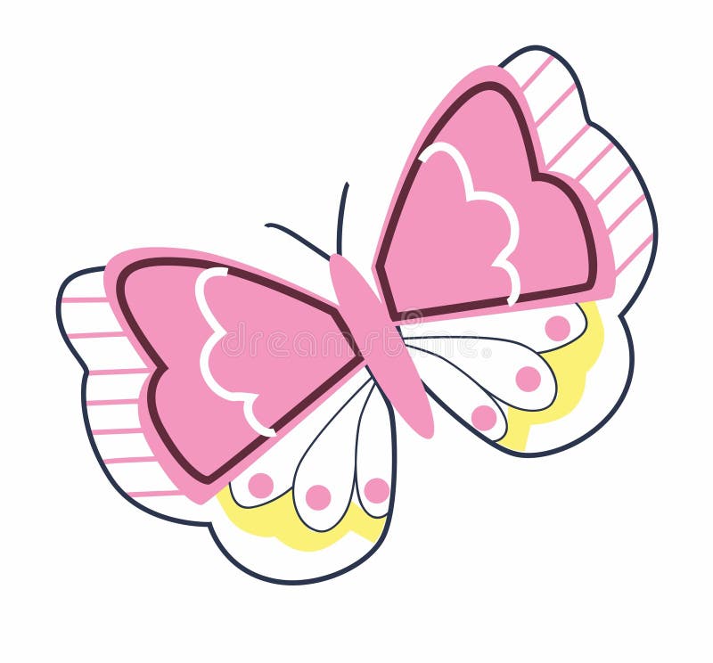 Butterfly Print Pink Vector Art Stock Vector - Illustration of fashion ...