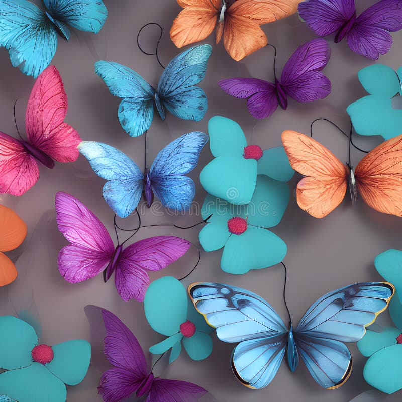 Butterfly Random Background, with Lot of Different Butterfly, Abstract ...