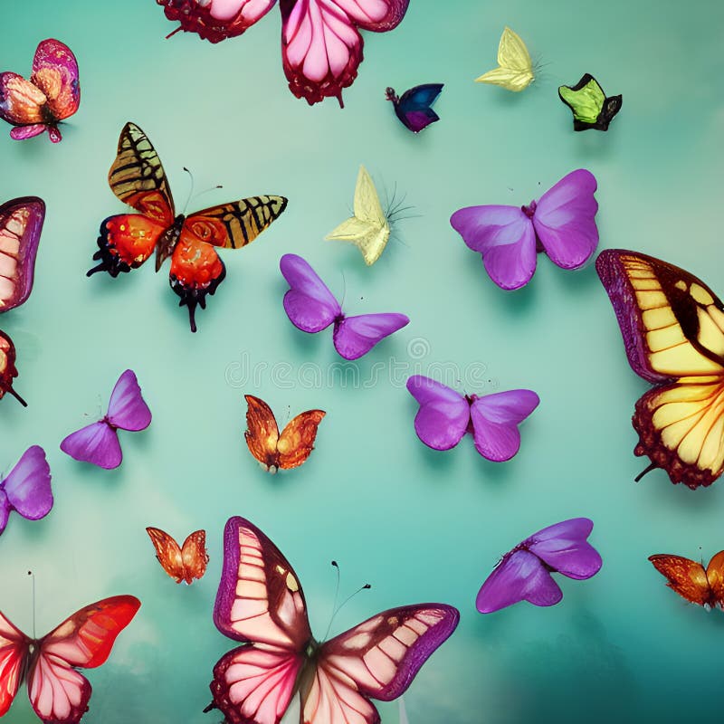 Butterfly Random Background, with Lot of Different Butterfly, Abstract ...