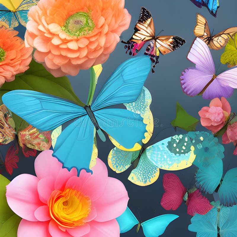Butterfly Random Background, with Lot of Different Butterfly, Abstract ...