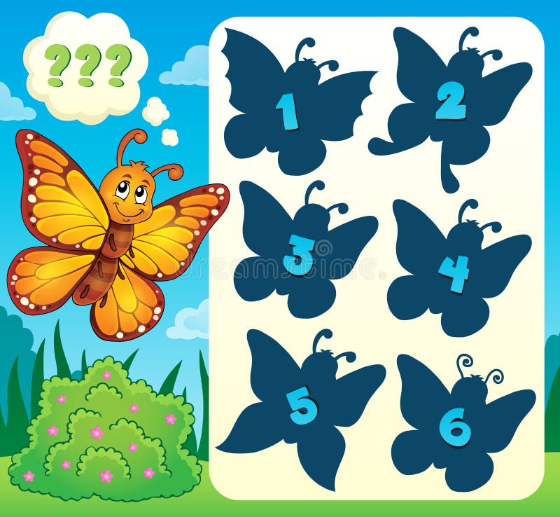 Butterfly Riddle Theme Image 4 Stock Vector - Illustration of happiness ...