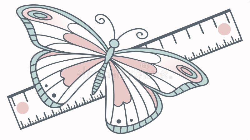 Butterfly with Ruler, Symbolizing Science, Measurement, or Patterns ...