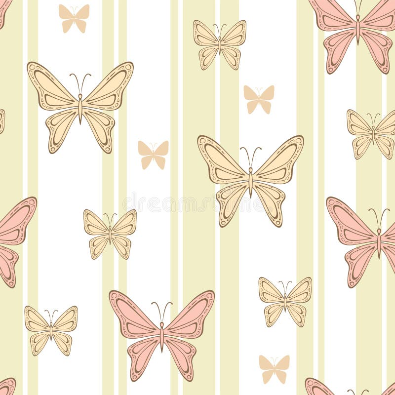 Butterfly seamless pattern stock vector. Illustration of ornament ...
