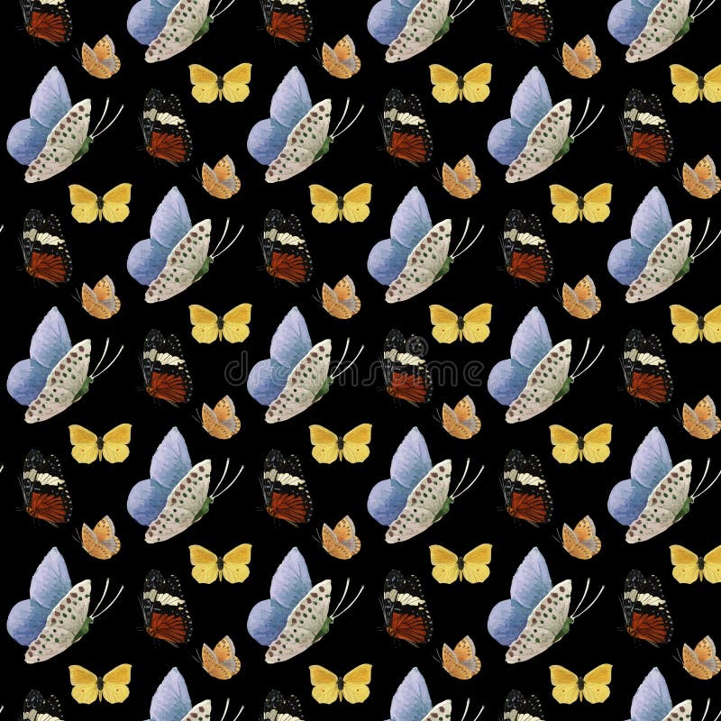 Butterfly Seamless Pattern Design Stock Vector - Illustration of ...
