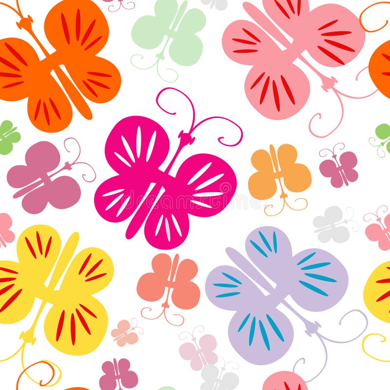 Horizontal Seamless Background with Colorful Flowers. Vector ...