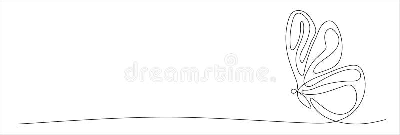 Butterfly Thin Line Drawing Stock Illustrations – 1,229 Butterfly Thin ...