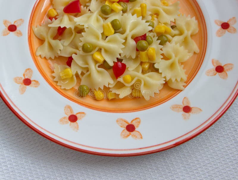 Italian Pasta Farfalle Butterfly Bow-tie And Tomato Sauce Stock Image ...