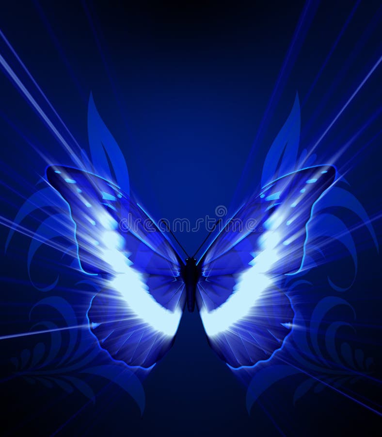 Butterfly with shine stock illustration. Illustration of digitally ...