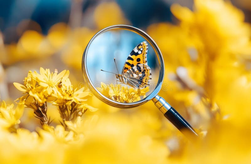 A Butterfly is Shown Under a Magnifying Glass, Representing an ...