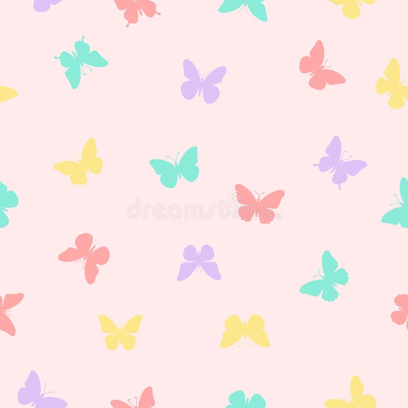 Butterfly Silhouette Seamless Pattern Background Design Template ...