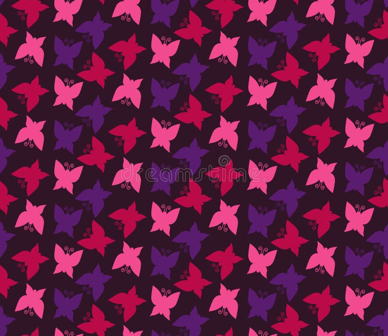Butterfly Silhouettes Seamless Vector Pattern Stock Vector ...