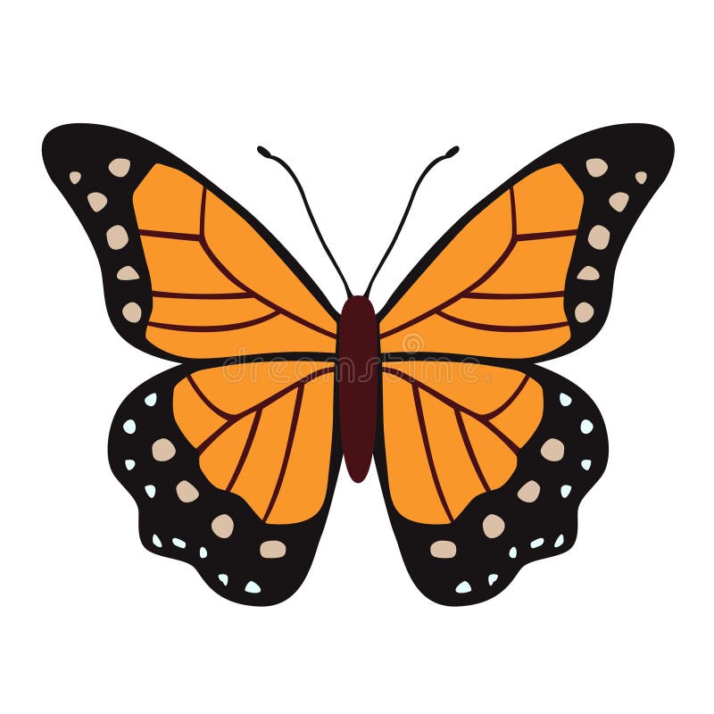 Butterfly Simple Icon on White. Vector Illustration. EPS10 Stock Vector ...