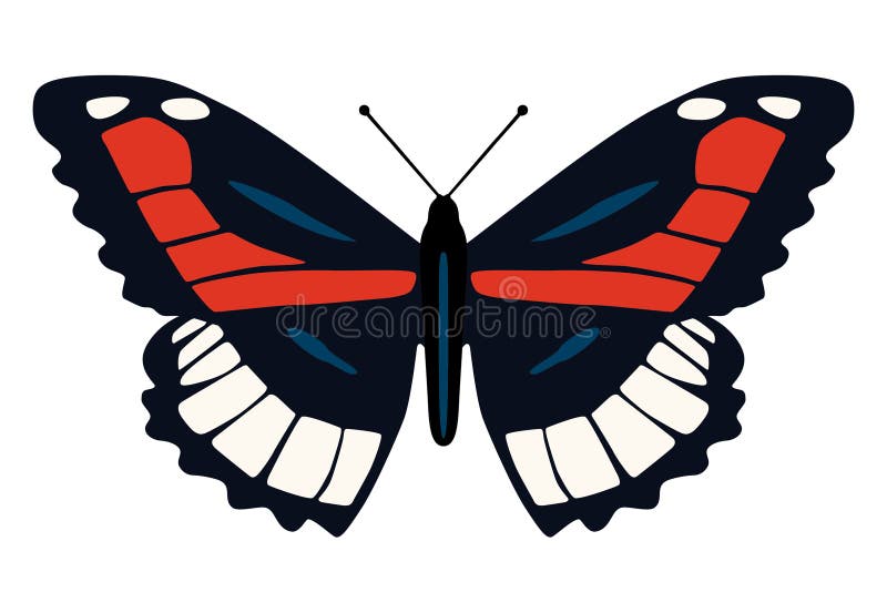 Butterfly Simple Icon on White. Vector Illustration. EPS10 Stock Vector ...
