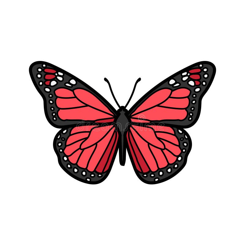 Butterfly Sprite Wing Sitting on a Surface Stock Illustration ...