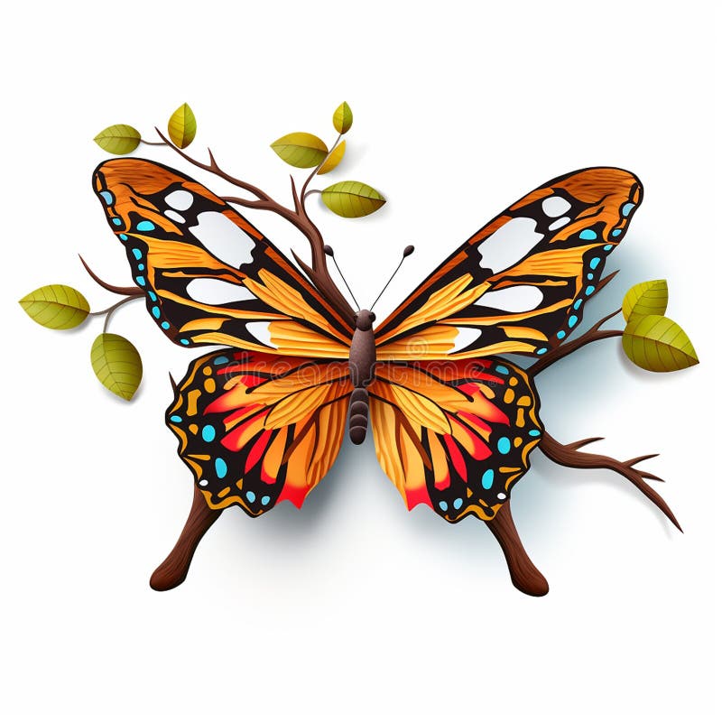 This Butterfly is a Symbol of Freedom and Joy Stock Illustration ...