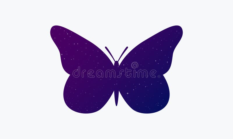 The Butterfly Symbol with Stars Inside of it. Isolated Vector ...