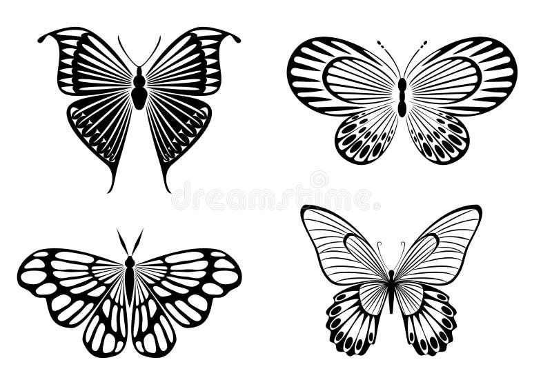 Butterfly symbols stock vector. Illustration of nature - 10688954
