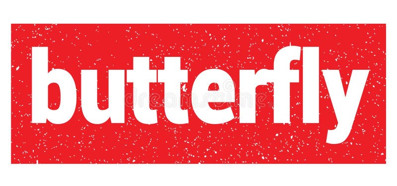 Butterfly Text Written on Red Stamp Sign Stock Illustration ...