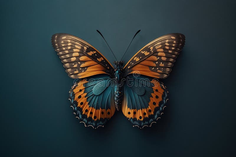 Butterfly ,top View with Plenty of Copy Space Stock Illustration ...