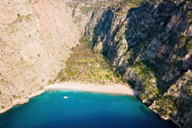 Butterfly Valley in Turkey, Mediterranean Beach and Valley by Sea ...