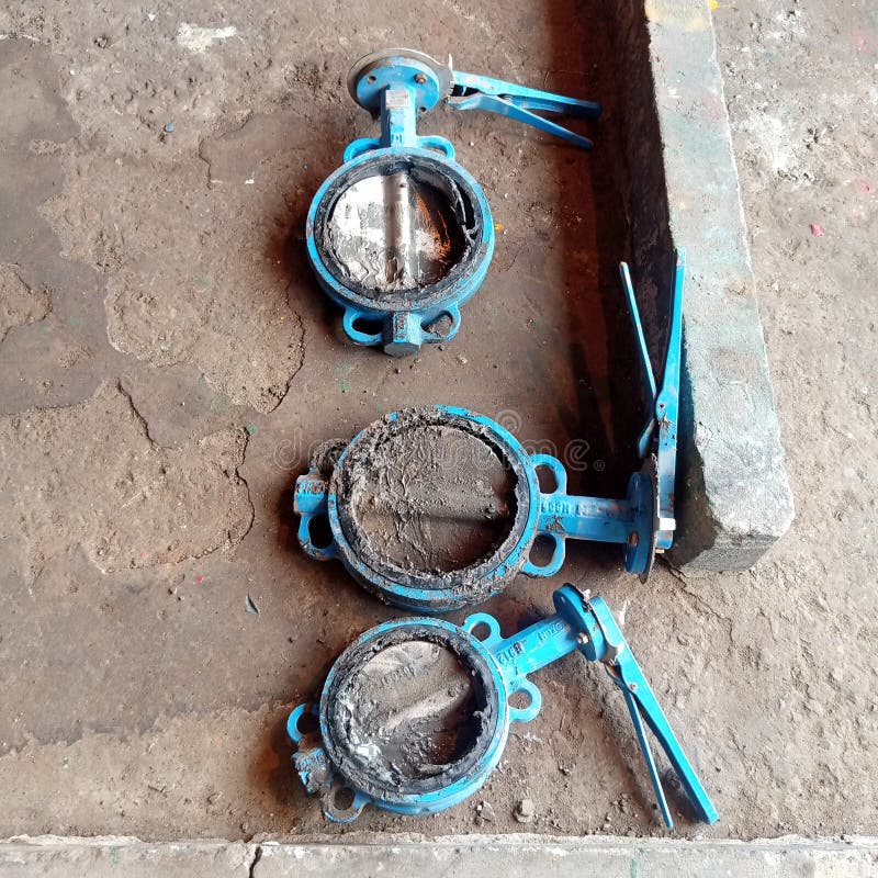 The Butterfly Valve is Damaged Stock Photo - Image of damaged, used ...