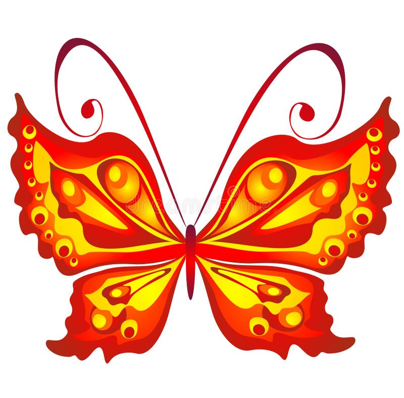 Red Butterfly Vector EPS Design Stock Vector - Illustration of clipart ...