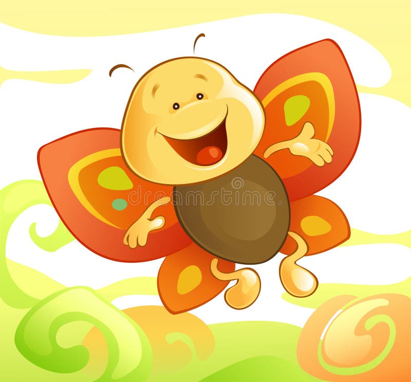 Butterfly stock vector. Illustration of butterfly, cute - 65641957