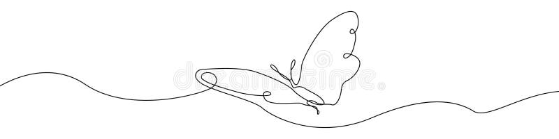 Butterfly Vector Linear Icon. Butterfly One Line in One Line Vector ...