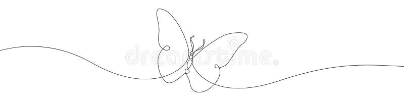 Butterfly Vector Linear Icon. Butterfly One Line in One Line Vector ...