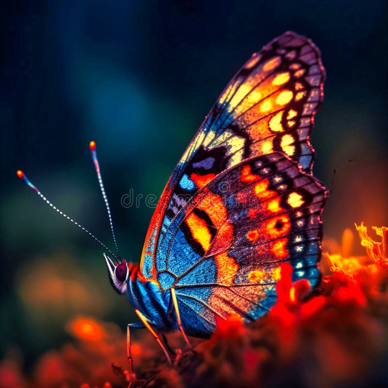 Butterfly Wing Cape Colorful Beautiful Dramatic Light, Stock Image ...