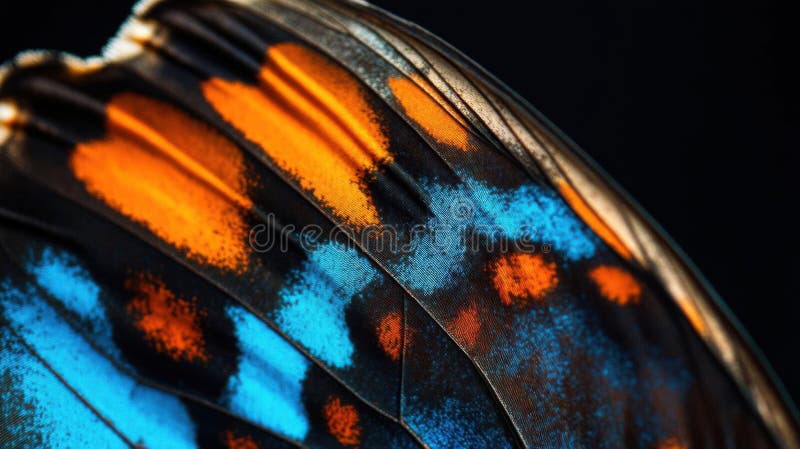 Butterfly Wing Close-up. Colorful Butterfly Wings Stock Illustration ...