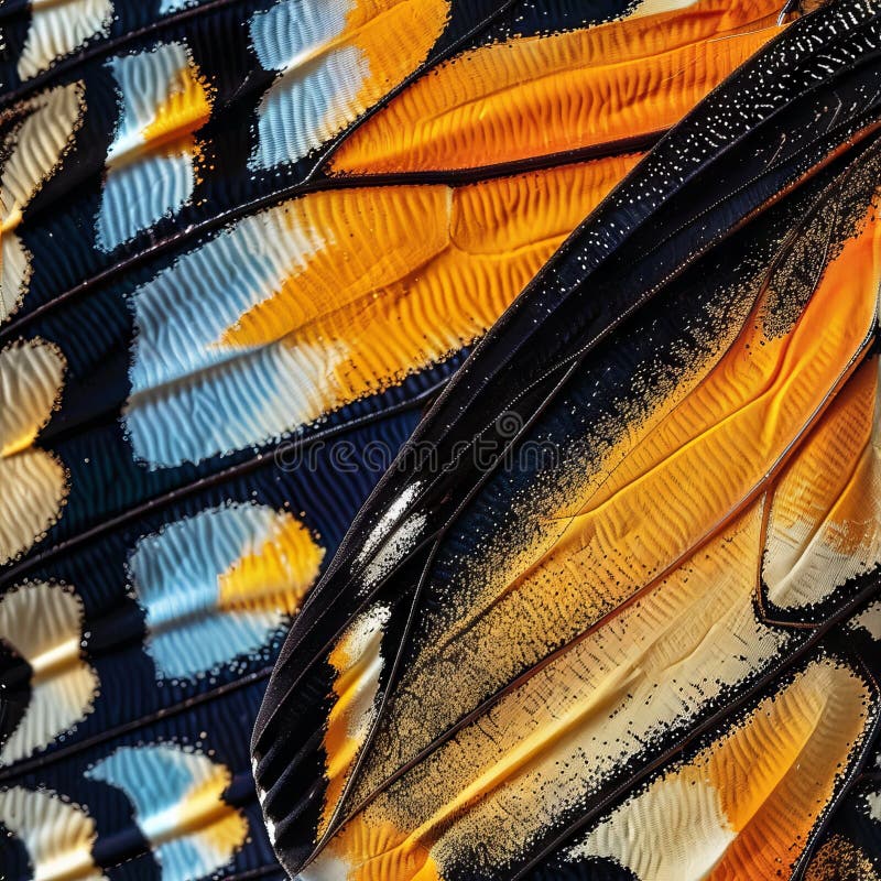Butterfly Wing Texture Background, Insect Wings Macro Pattern ...