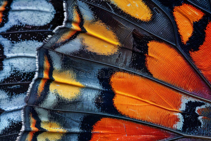 Butterfly Wing Texture Background, Insect Wings Macro Pattern ...