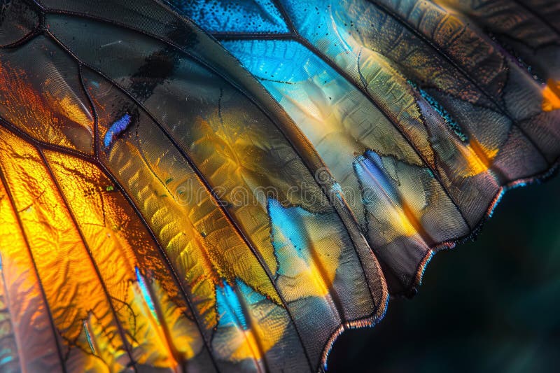Butterfly Wing Texture Background, Insect Wings Macro Pattern ...