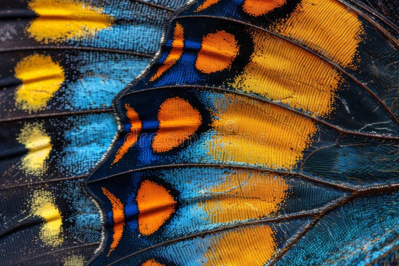Butterfly Wing Texture Background, Insect Wings Macro Pattern ...
