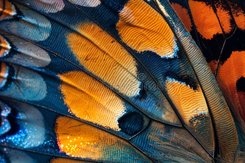 Butterfly Wing Texture Background, Insect Wings Macro Pattern ...